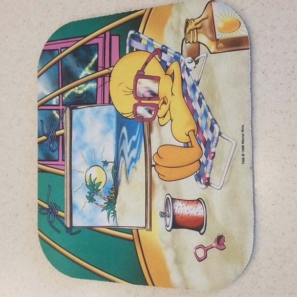 Warner Bros. | Office | Vintage Tweety Bird Beach Chair Mouse Pad ...